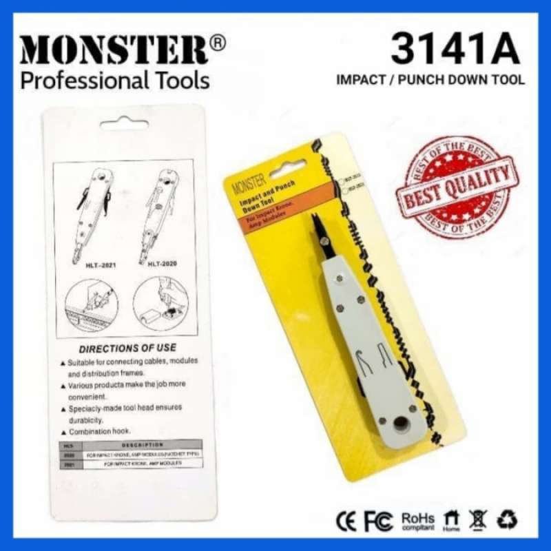 Jual Tang Punch Down / Cron Cat5 Rj11 Rj 45 - 3141a Tanpa Bubble Di ...