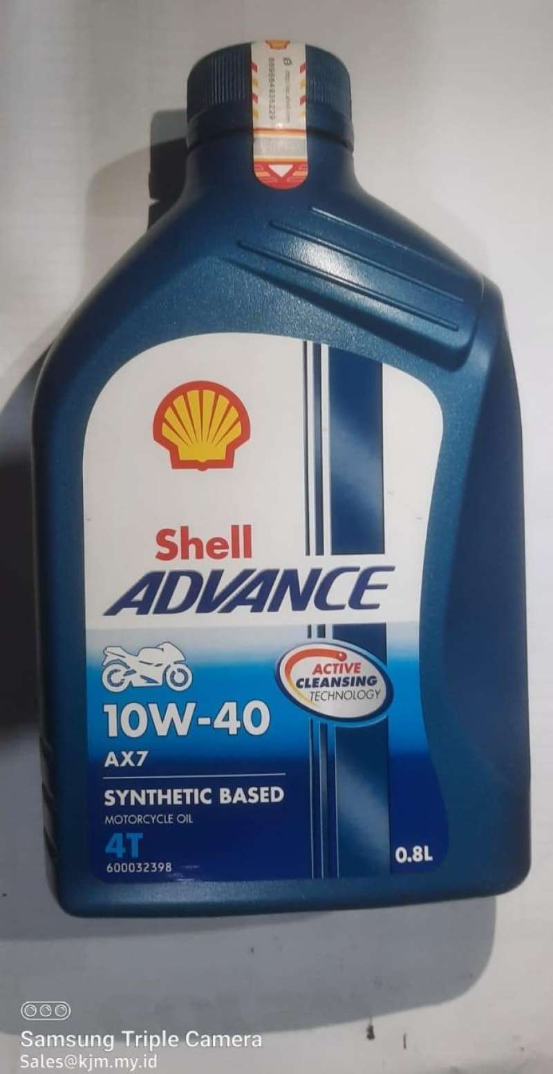 Jual Oli Motor Shell Advance Ax7 10w-40 0,8l ( Barcode Scan ) Di Seller ...