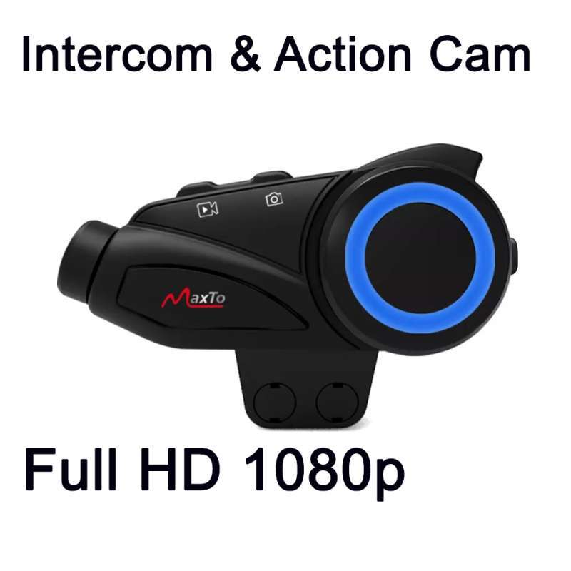 Jual Maxto M3 Intercom & Action Cam Hybrid Mic 6 Riders Full HD Camera ...