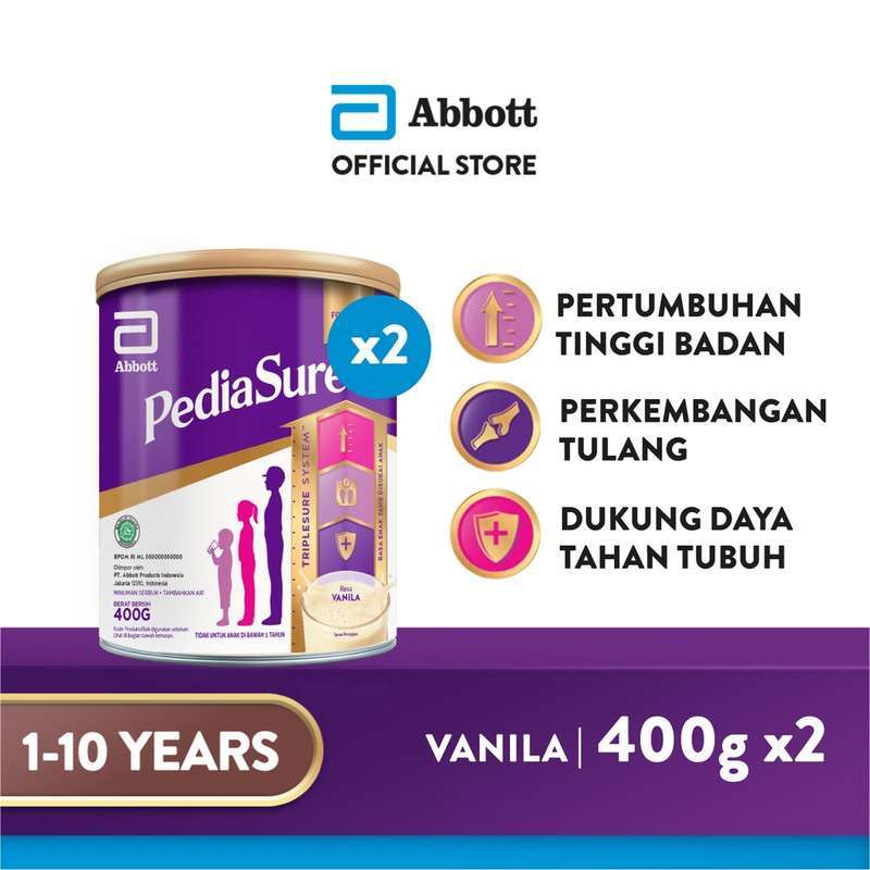 Jual Pediasure Vanila 400 g 1-10 tahun Susu Formula Pertumbuhan Anak - Kids Formula - 2 kaleng ...
