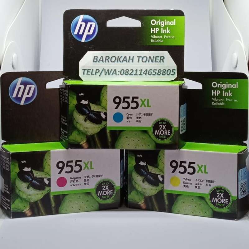 Jual Tinta cartridge hp 955xl cyan magenta yellow original di Seller ...