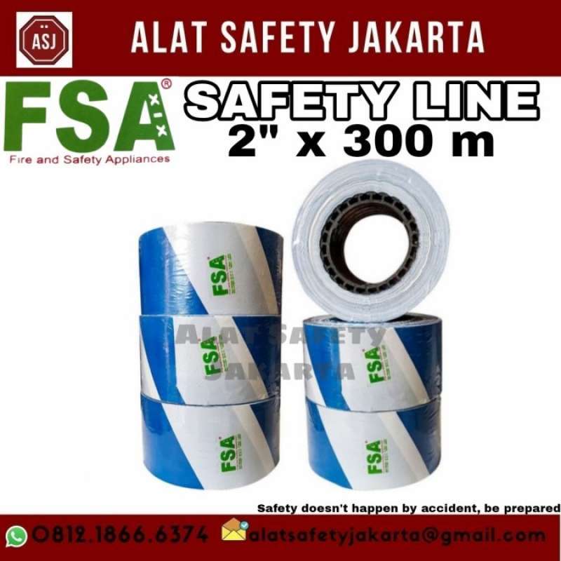 Promo Safety Line Garis Proyek Police line FSA 2x300m Warna Biru Putih ...