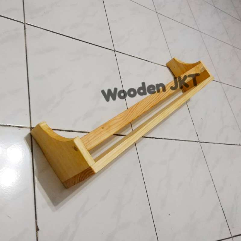 Promo custom ukuran rak kayu / rak dinding / tempat buku / finish clear ...