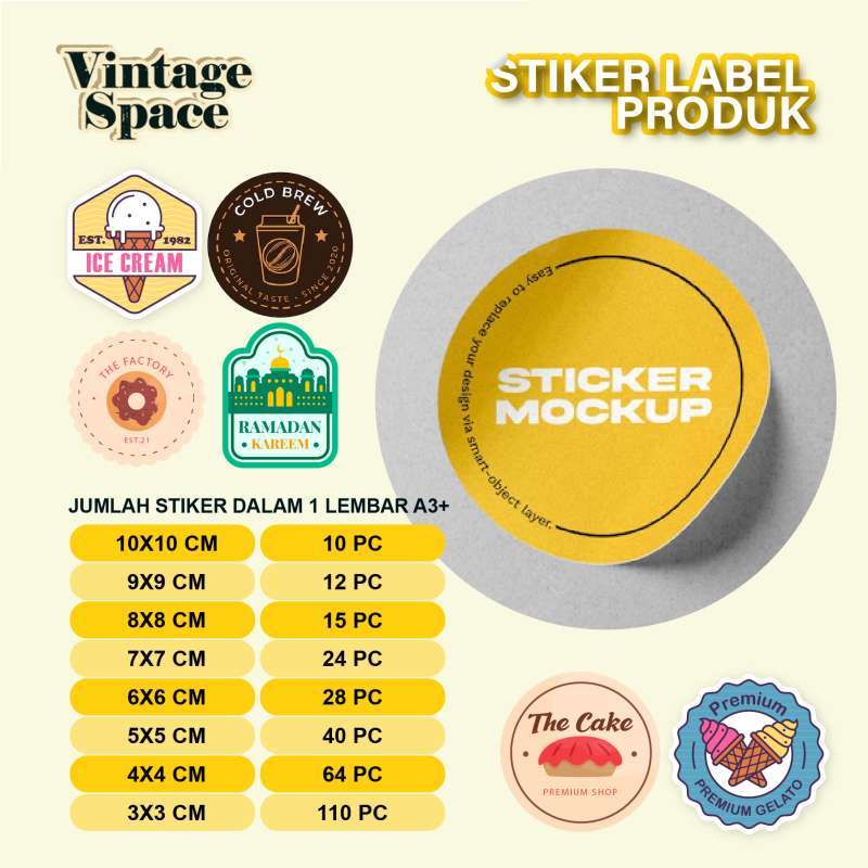 Jual Stiker label produk A3 / label produk/stiker produk di Seller ...
