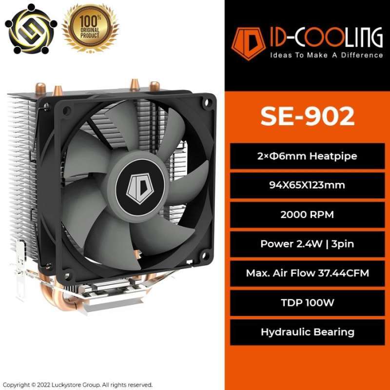 Jual ID-COOLING IDCOOLING SE-902-SD Single Fan CPU Cooler (Intel/AMD) di Seller Luckystore Group ...