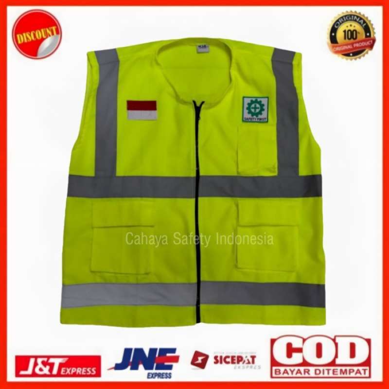 Promo Rompi Safety / Rompi Proyek / Rompi Drill Logo K3 + Bendera ...