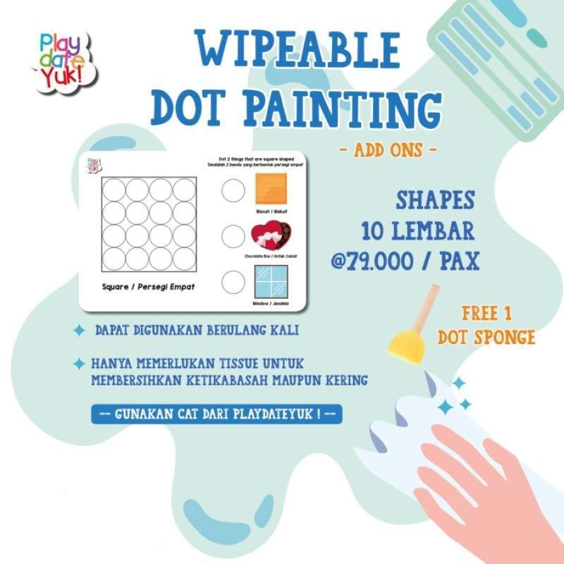 Promo Wipeable Dot Painting Shapes Diskon 17% di Seller HONEY SWEETY ...