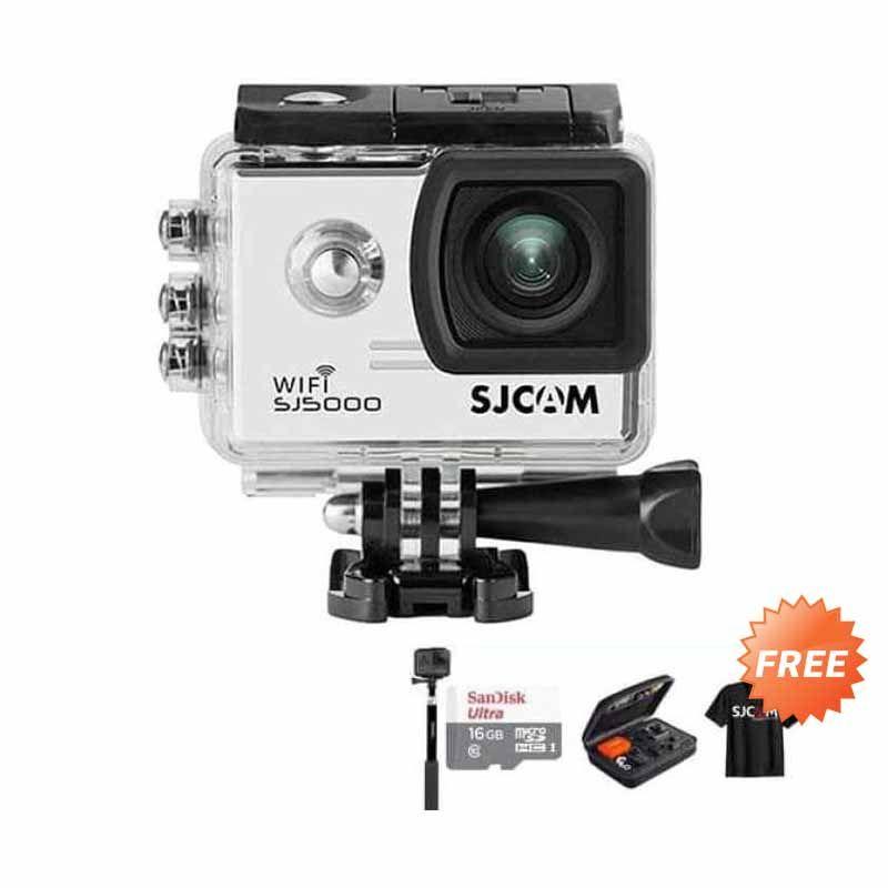 Promo Sjcam SJ5000 WIFI Ultra HD Action Camera [Super 16GB/Original] - Silver Diskon 50% di ...