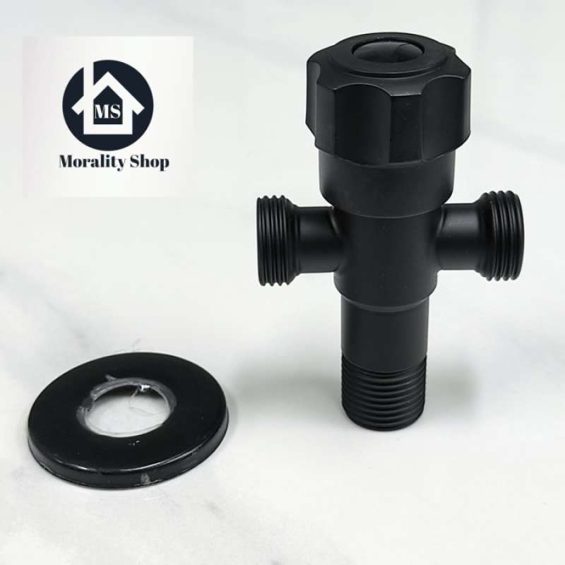 Promo Stop Kran Shower T Mini Hitam 14H - Kran Tee Shower Mandi Valve ...