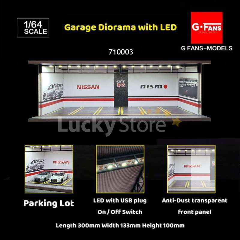 Jual G-Fans Models 1/64 Diorama Diecast Nismo Nissan GT-R Garage with ...