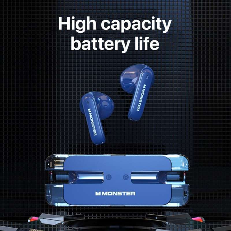 Jual Monster Xkt08 Wireless Bluetooth Headset Tws Hifi Earbuds Bt 5.3 ...