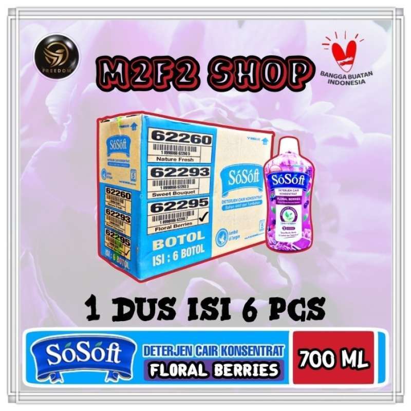 Promo Sosoft | So Soft Deterjen Cair Konsentrat Floral Berries Botol ...