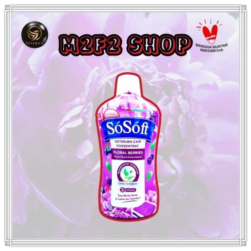 Promo Sosoft | So Soft Deterjen Cair Konsentrat Floral Berries Botol ...