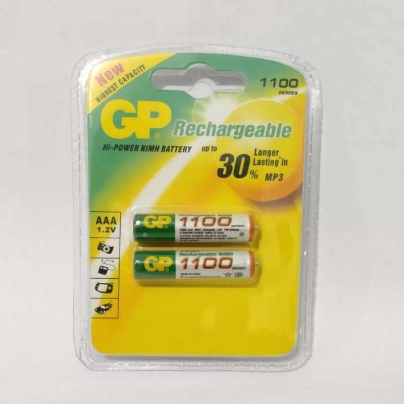 Jual ASLI batu Battery A3 AAA GP 1100 isi ulang Rechargeable Ori di ...