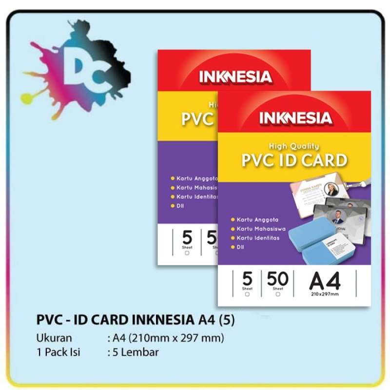 Promo Jual Kertas PVC Bahan ID Card Instan A4 isi 5 Lembar Berkualitas ...