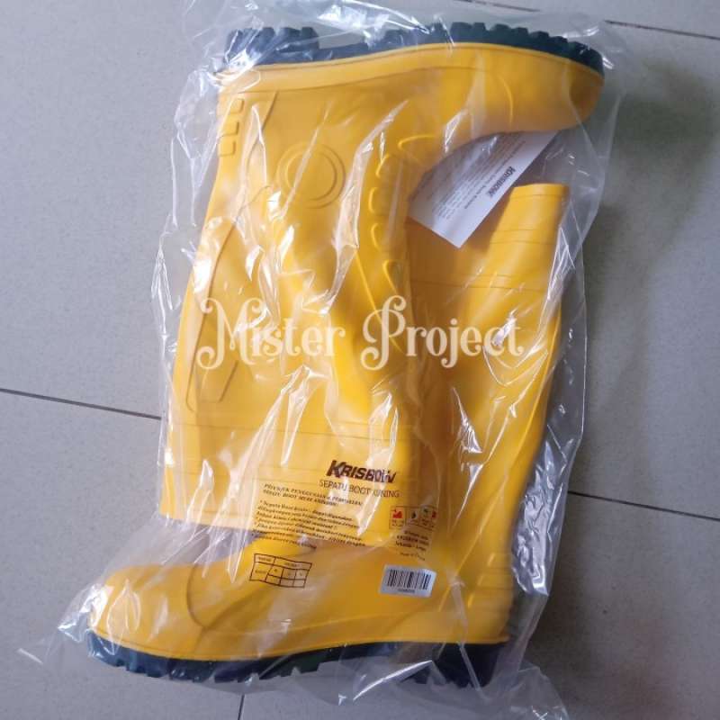 Promo Sepatu Safety Boot Krisbow XL:43/44 Yellow/Kuning/Sepatu Boot ...