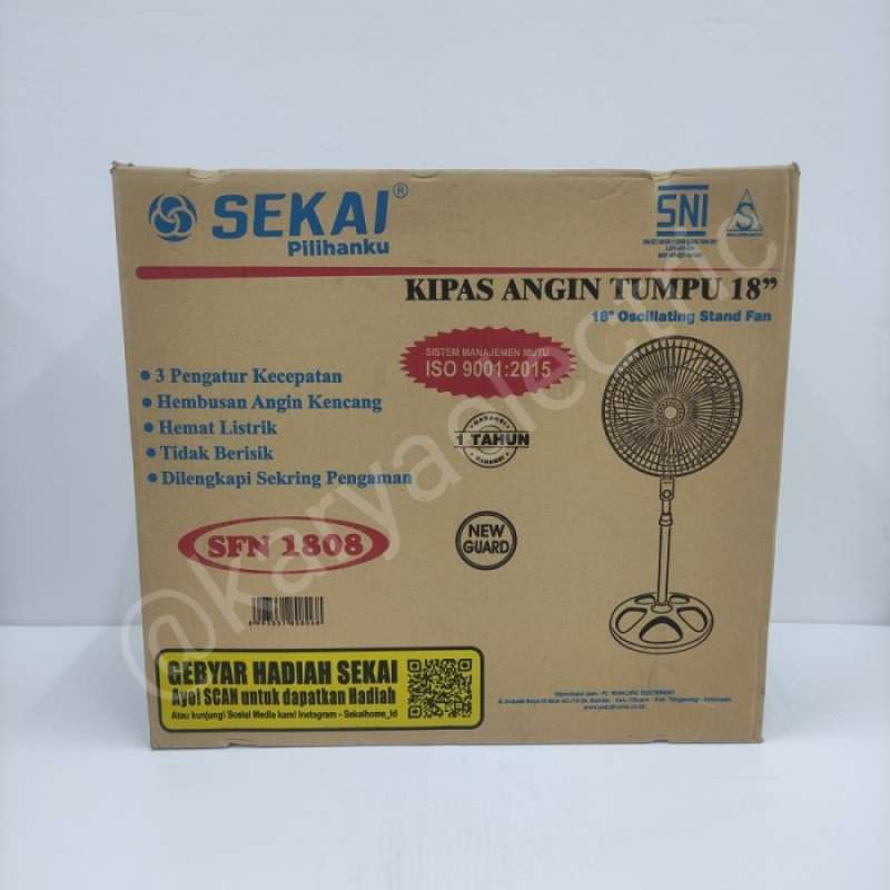Jual Sekai Kipas Angin Besi Tornado Berdiri Standfan 18 Sfn 1808 Original Di Seller Home ...
