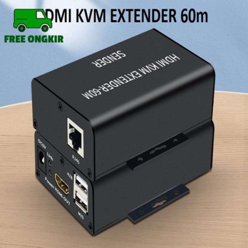 Jual HDMI KVM Extender 60m Full HD via Kabel LAN UTP Cat6 Keyboard Mouse - Sesuai Deskripsi ...