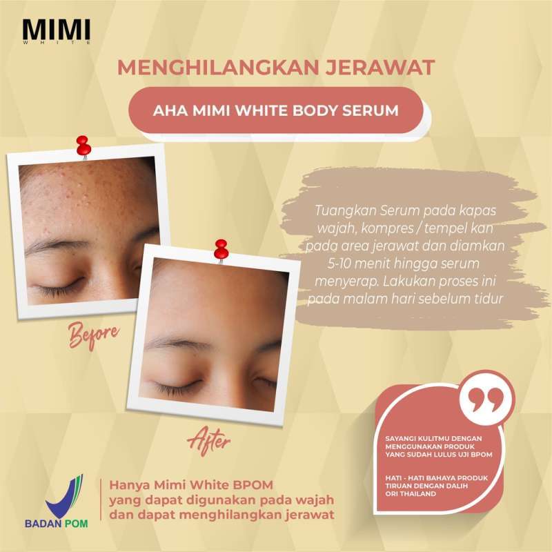 Promo Mimi White Intensive Aha Whitening Original Bpom Diskon 27% Di ...