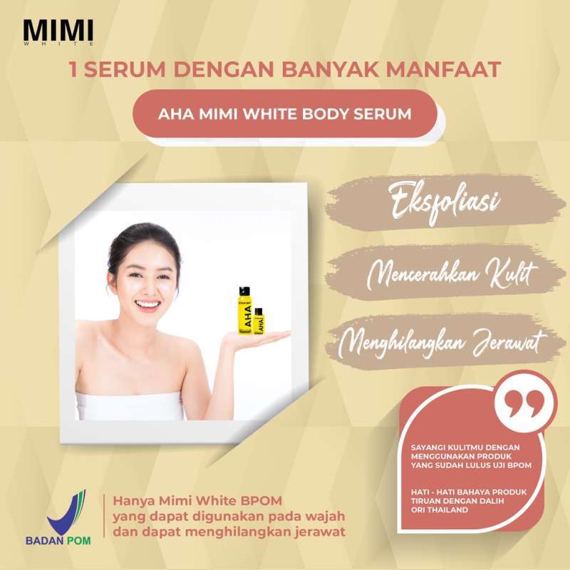 Promo Mimi White Intensive Aha Whitening Original Bpom Diskon 27% Di ...