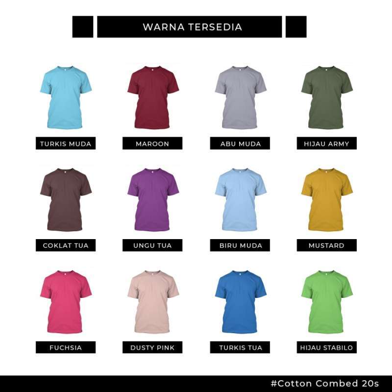 Jual Kaos Polos Warna Hijau Army Bahan Premium Cotton Combed 20s - 4XL ...
