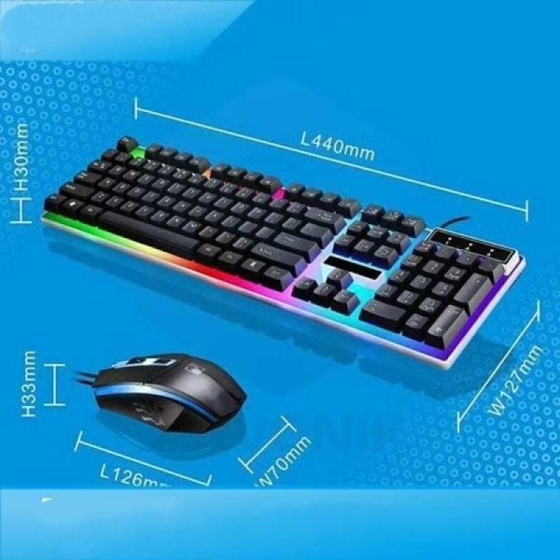 Promo PAKET KEYBOARD MOUSE GAMING MECHANICAL RGB SWITCH DESAIN RETRO ...