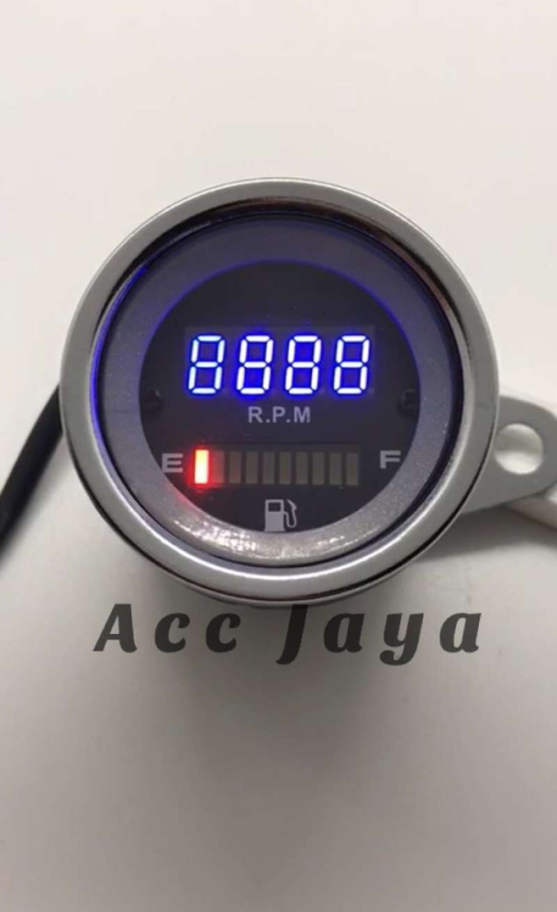 Promo Speedometer Digital 2in1 Rpm & Fuel Meter Bensin Spidometer Bulat ...