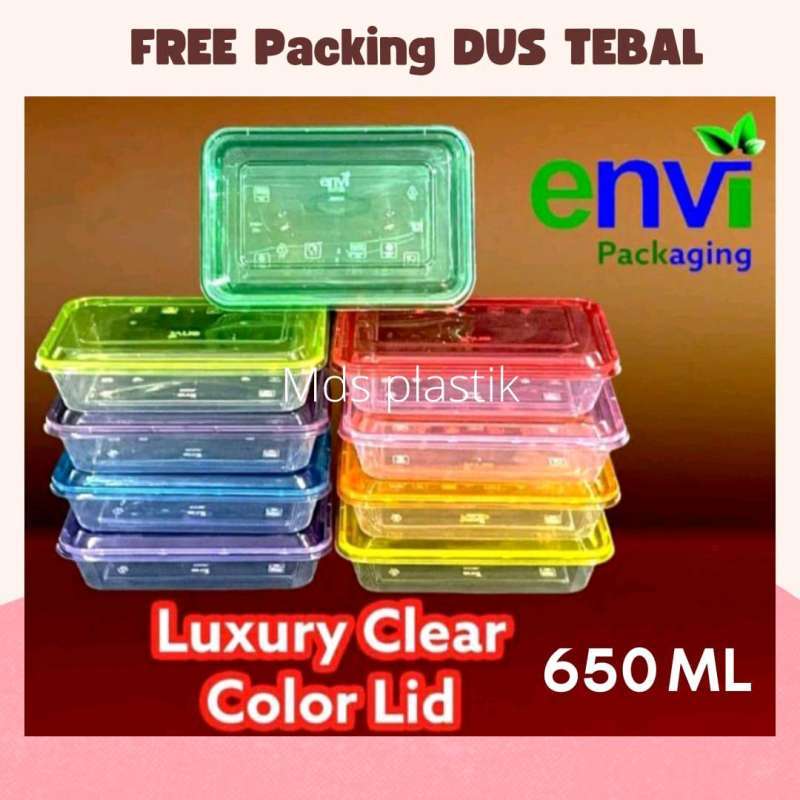 Jual THINWALL ENVI 650 ML TUTUP WARNA CLEAR di Seller mds plastik ...