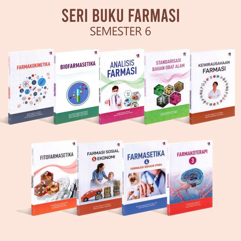 Jual Buku Farmasi Semester 6 : Analisis Farmasi / Biofarmasetika / Farmakokinetika ...
