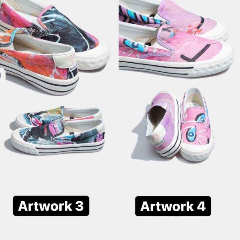 Jual Sepatu compass x jason ranti retrograde slip on artwork di Seller ...