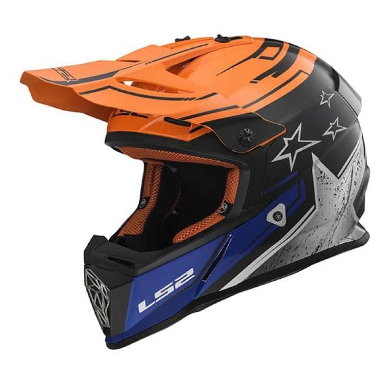 Jual Helm Cross Ls2 Mx437 Fast Core Matt Black Gloss Orang Di Seller ...