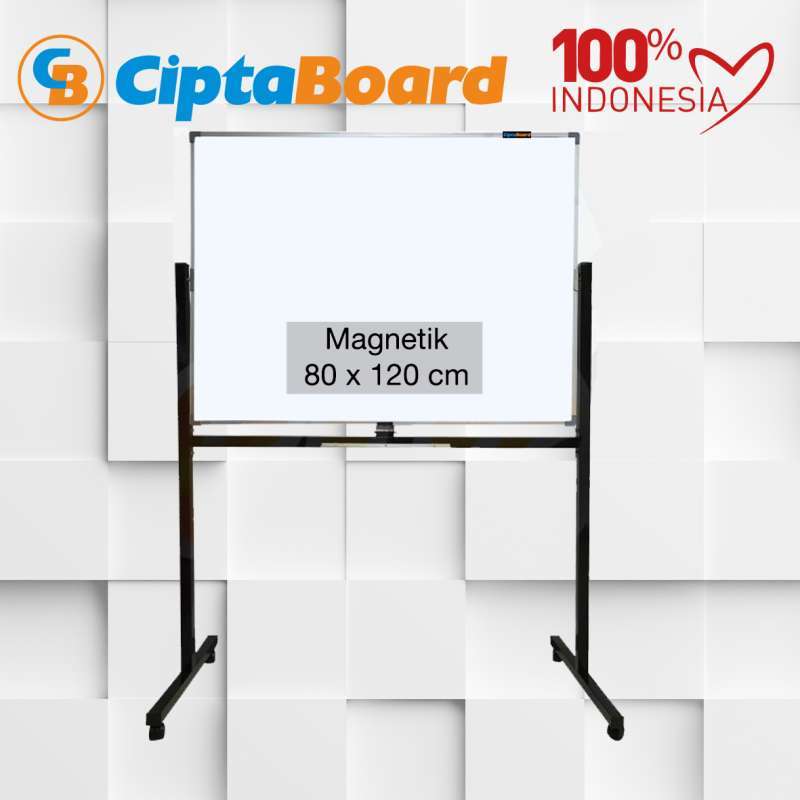 Promo Papan Tulis Whiteboard Magnet Standing Single Face Cipta 80 X ...