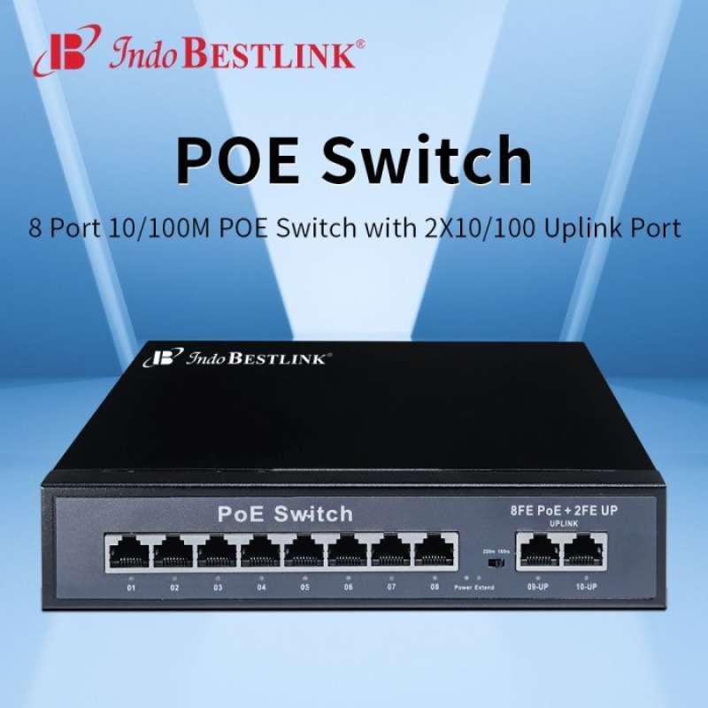 Jual Switch POE Gigabit 8 Port + 2 Uplink & SFP / Switch POE 8 Port ...
