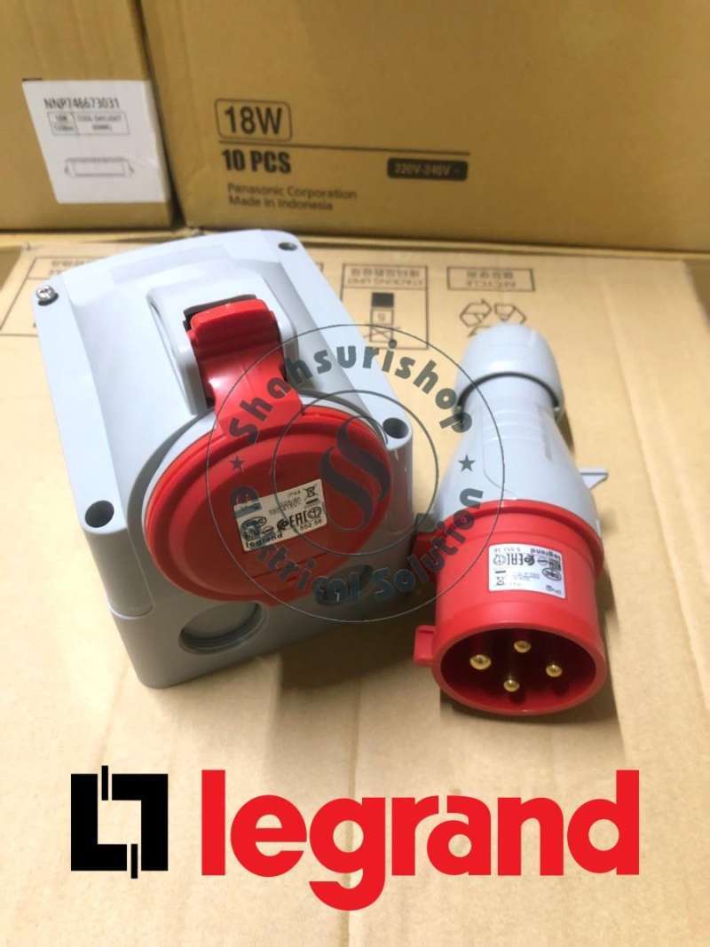Jual Legrand Surface Mounting + Straight Plug 32A 3P+E (Male-Female) IP44 di Seller shahsuri ...