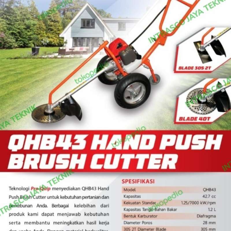 Jual Mesin Potong Rumput Dorong Lawn Mower Tiga Roda Qhb 43 Pro - Quip ...