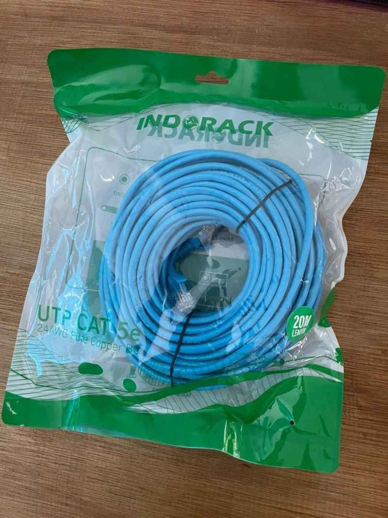 Jual Indorack Patch Cord Cat5e Kabel Lan Utp 20 Meter Rj45 Networking ...