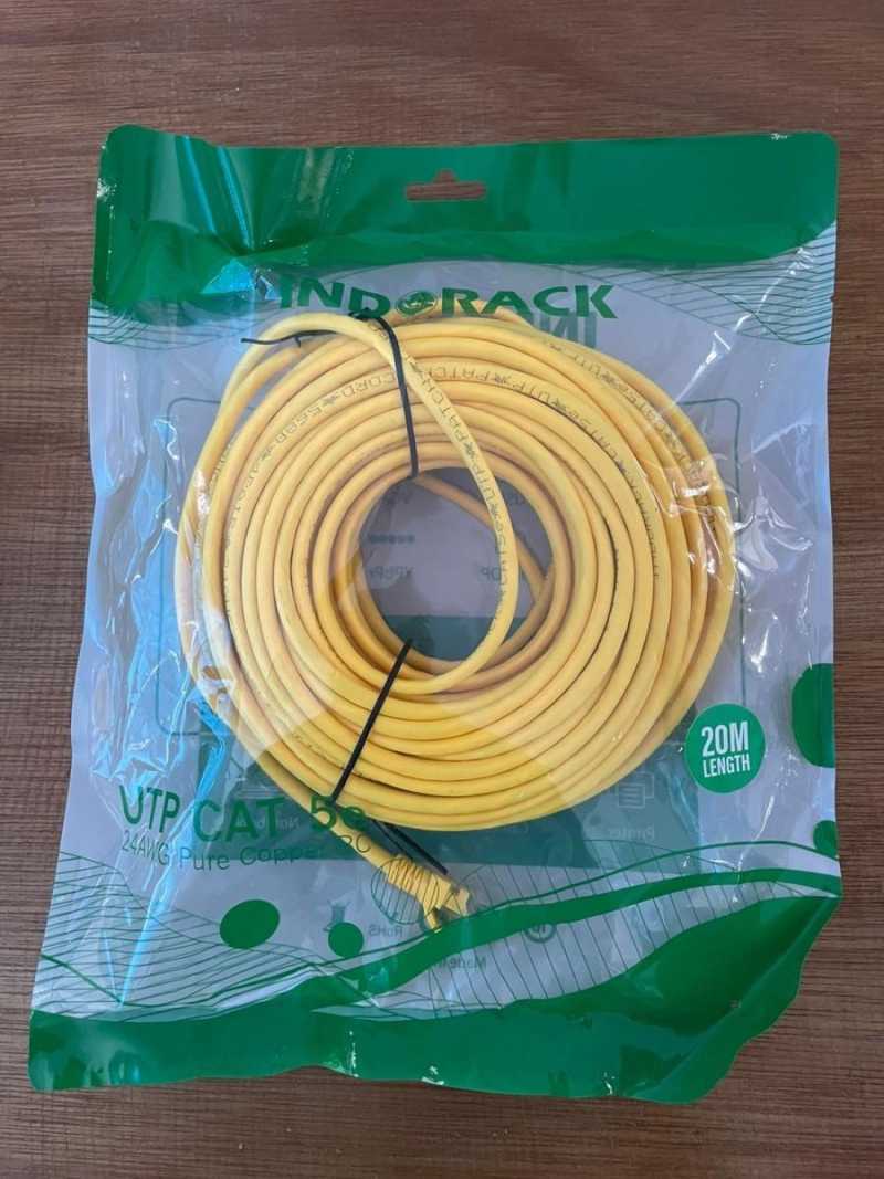 Jual INDORACK Patch Cord CAT5e KABEL LAN Utp 20 Meter RJ45 Networking ...