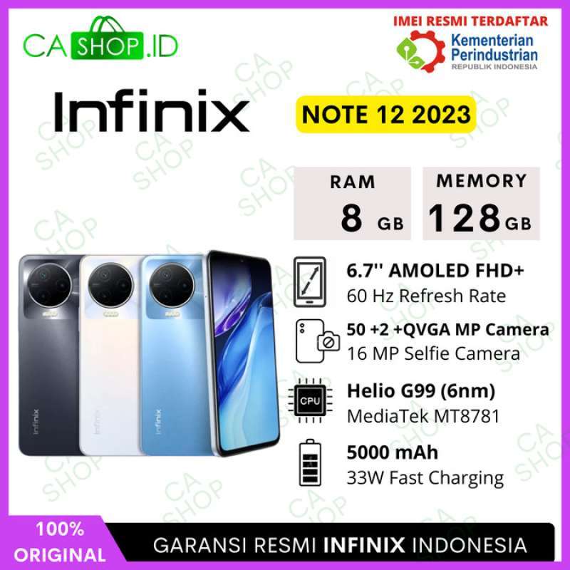 Jual Infinix Note 12 2023 - 8/128GB + 8/256GB - New Original Garansi ...