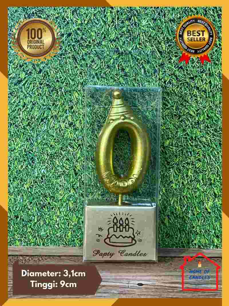 Jual Lilin Angka Ulang Tahun Gold | Lilin Ulang Tahun Gold Topi - Angka ...