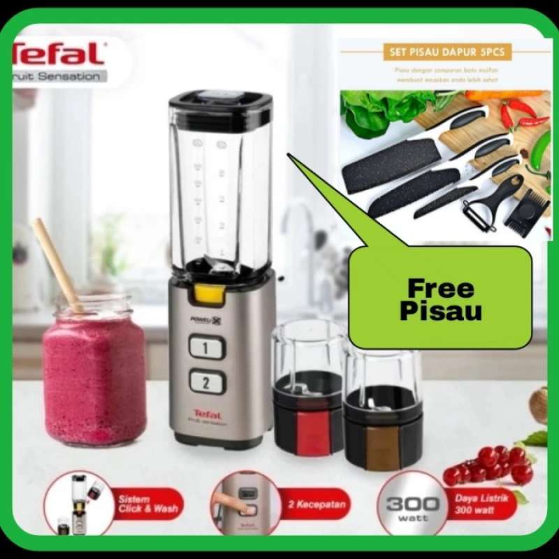 Jual Tefal Blender Bl -142 /fruit Sensation Mini Blender Glass. Di Seller Grock Store - Jatipulo ...