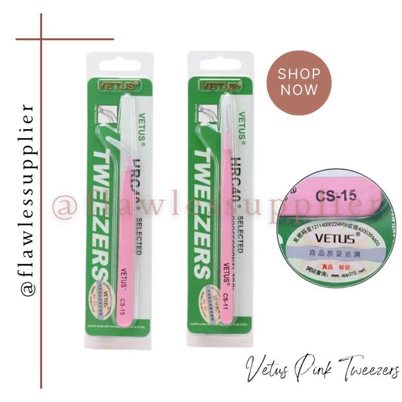 Jual [pink Vetus Original] Twezeer Vetus Original Pinset Sambung Bulu ...