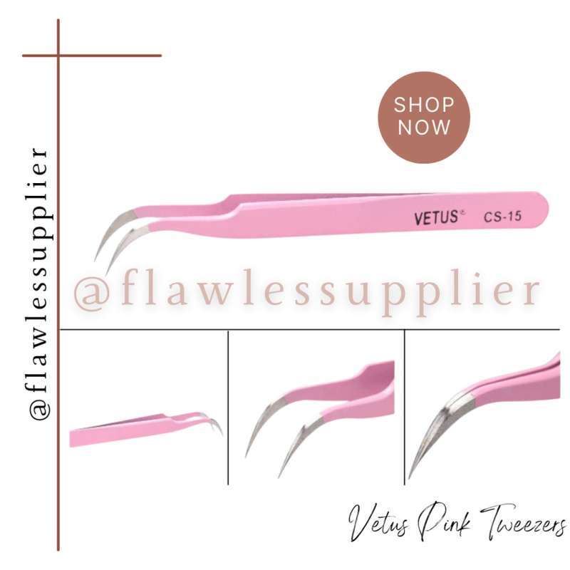 Jual [pink Vetus Original] Twezeer Vetus Original Pinset Sambung Bulu ...