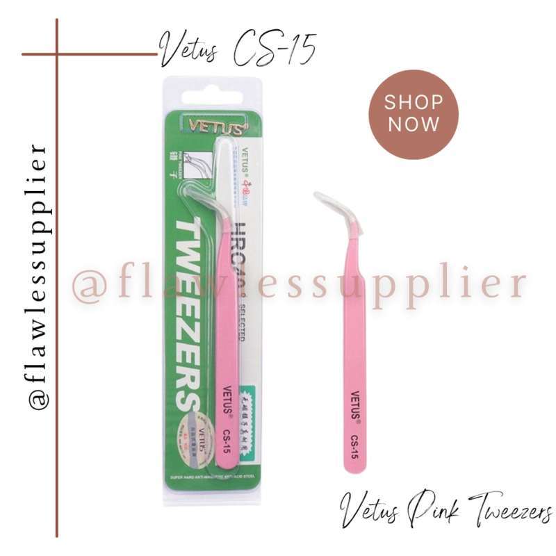 Jual [pink Vetus Original] Twezeer Vetus Original Pinset Sambung Bulu ...