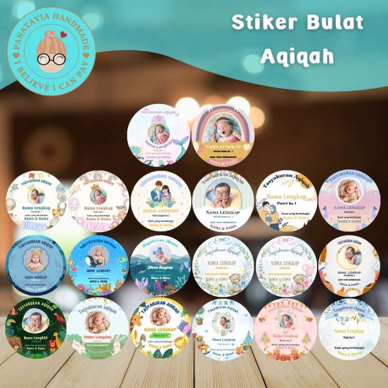 Jual Stiker Tasyakuran Aqiqah Bulat Lembaran A3+ |Tasyakuran Kelahiran ...