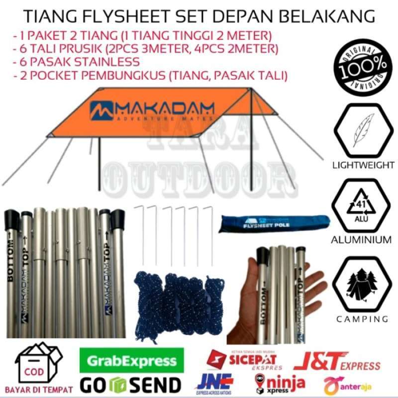 Jual tiang flysheet tenda camping alumunium di Seller Relentless Sports ...