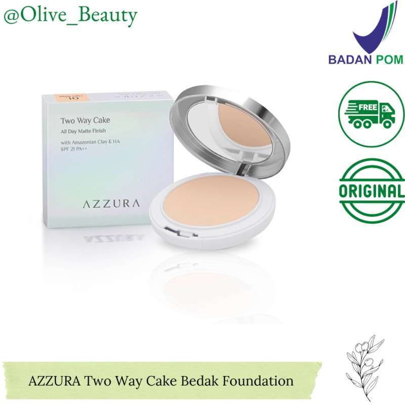 Jual Azzura Two Way Cake Matte Finish Bedak Foundation Spf 21 - 03 ...