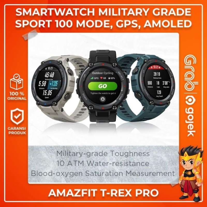Jual AMAZFIT Smartwatch Trex Pro / T Rex Pro Military Grade Garansi Resmi di Seller Gadgetkaca ...