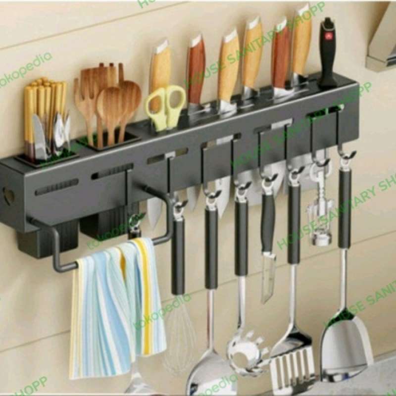 Promo rak sendok dinding/rak pisau dinding stainles stel panjang 50 cm ...