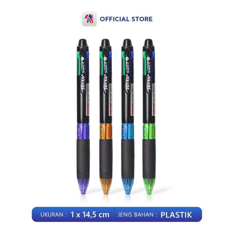 Promo Pulpen Joyko 4 Warna Bp 288 Pena Warna Satuan Ukuran Mata Pena 0. ...