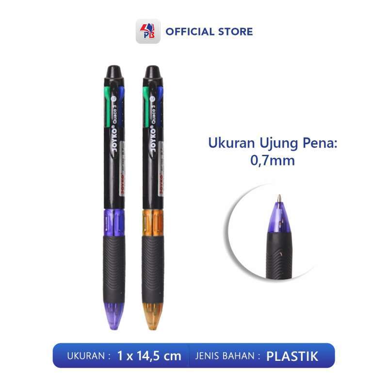 Promo Pulpen Joyko 4 Warna Bp 288 Pena Warna Satuan Ukuran Mata Pena 0. ...